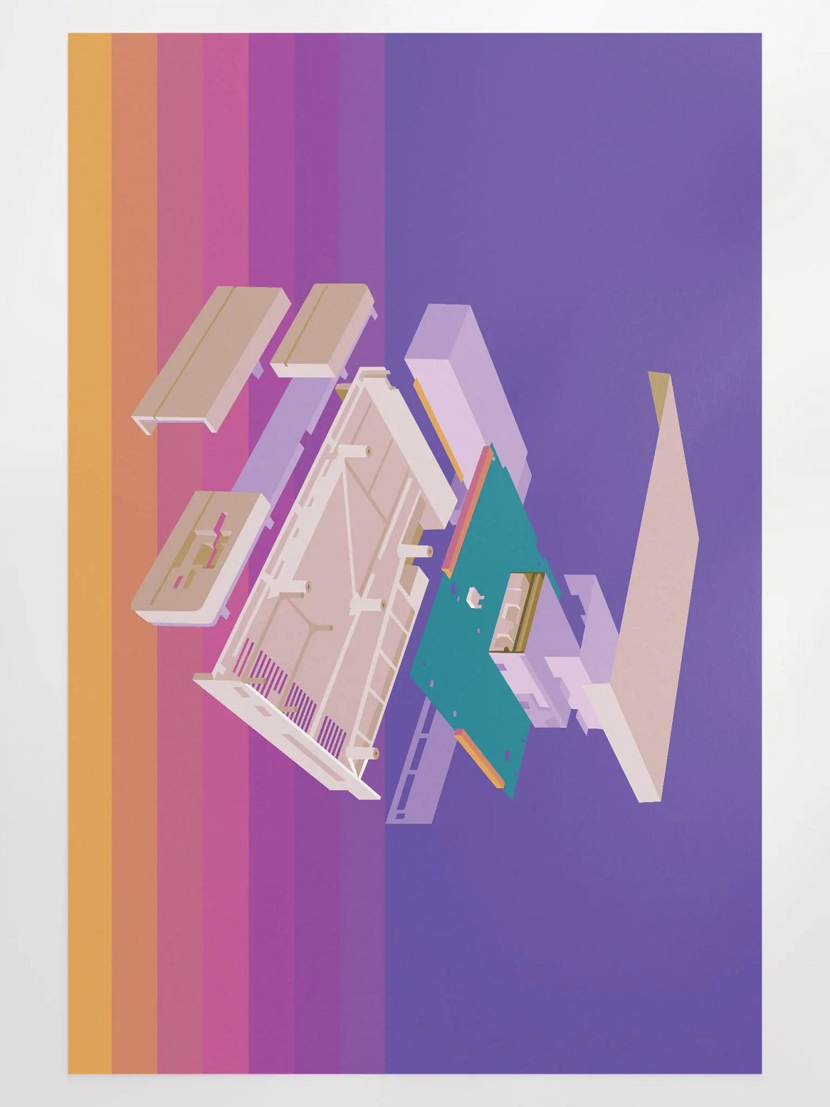 Amiga 1000 Exploded Poster | Ahoy