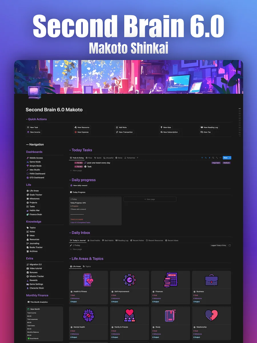 Second Brain 6.0 | OlsNotion