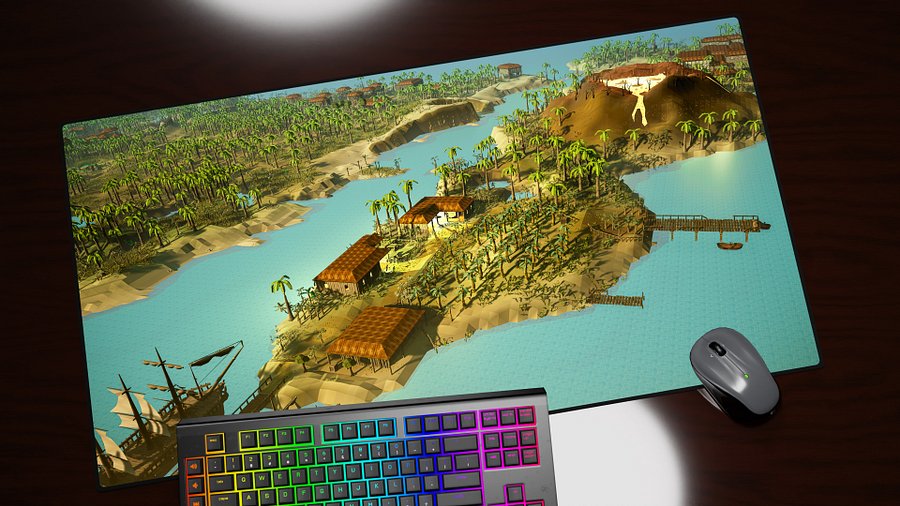 Karamja | Premium Wide OSRS Desk Mat - RS Chronicles