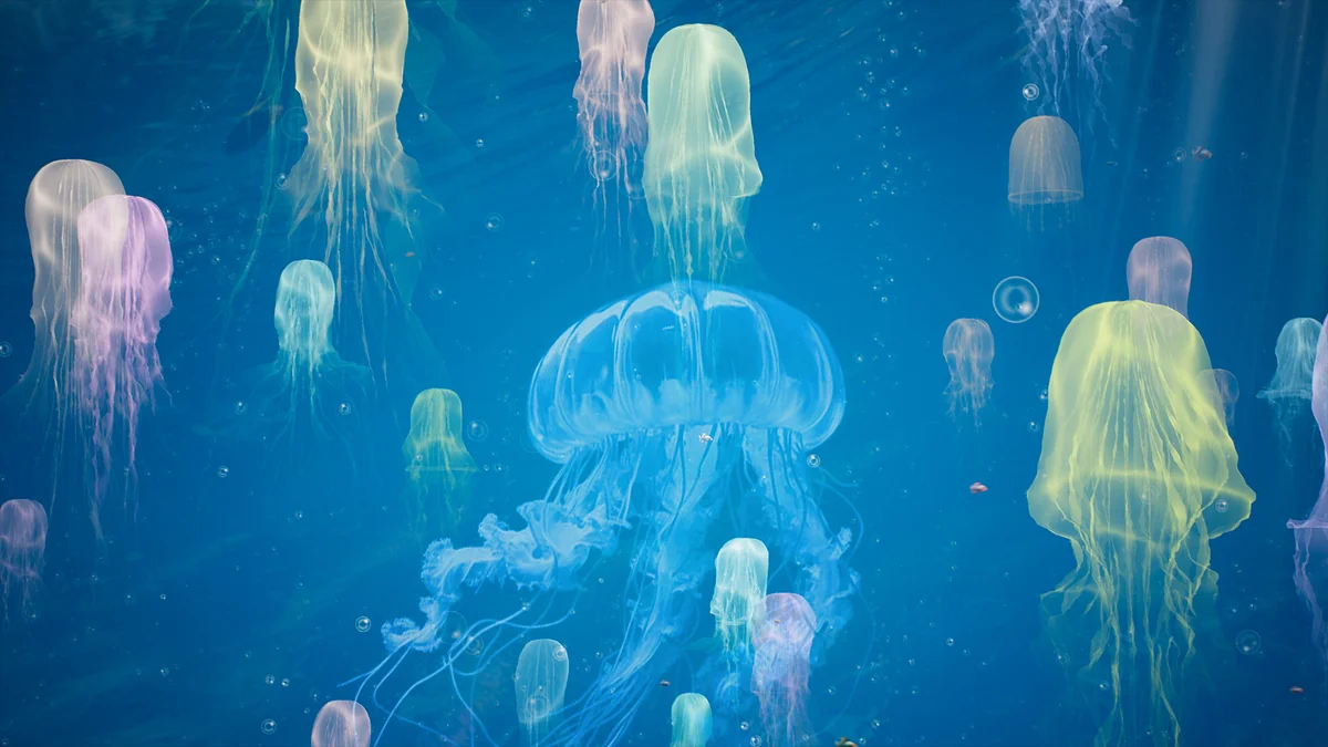 Jellyfish in Unreal Engine 5.5 Niagara Trailer | CGHOW