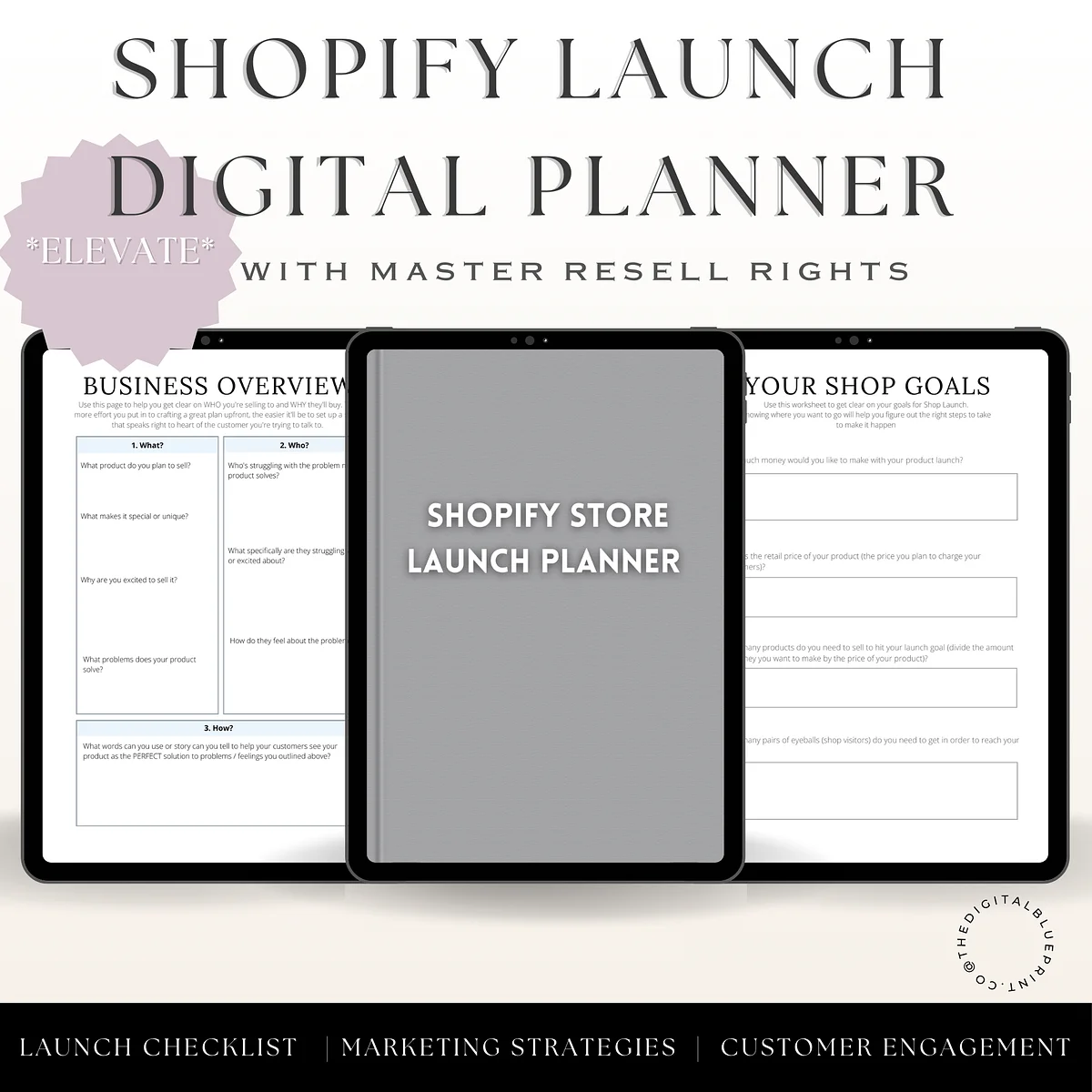Shopify Launch Digital Planner | TheDigitalBlueprint