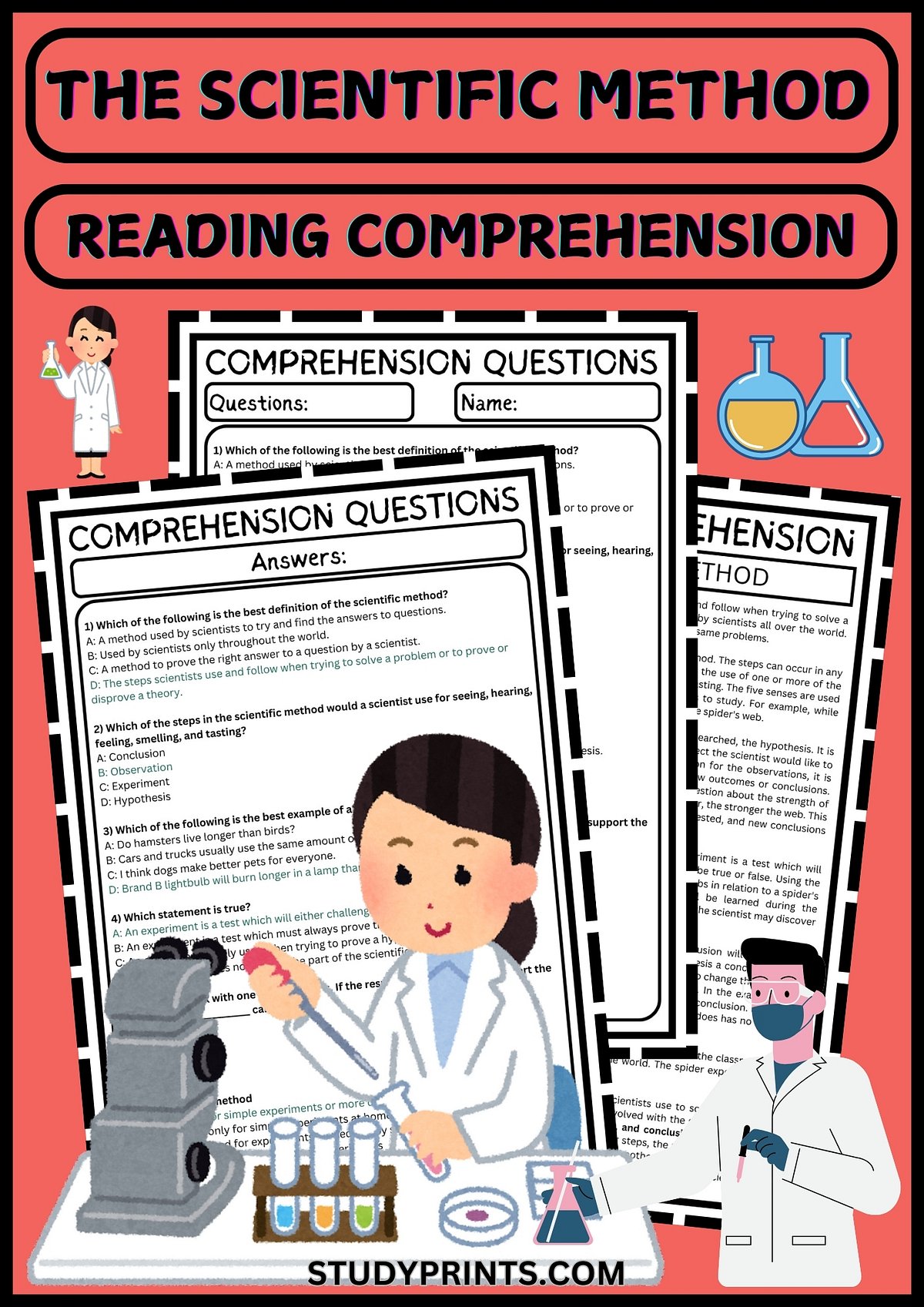 Scientific Method Reading Comprehension pdf | Study Prints