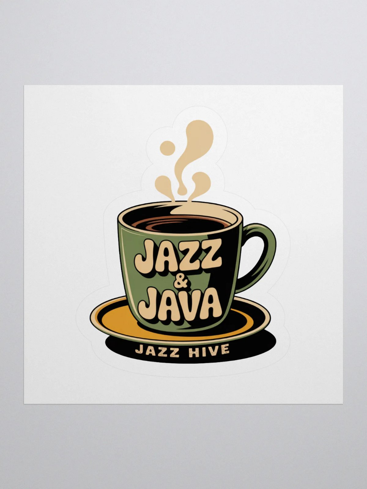 Jazz & Java Vinyl Coffee Sticker - Jazz Hive Music Lover Decal | Jazz Hive