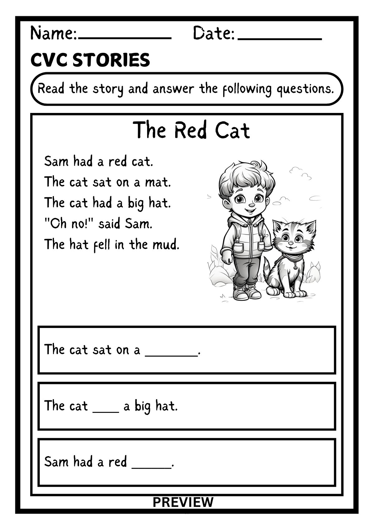 CVC Stories for Early Readers – Phonics Practice Bundle PDF | Study Prints