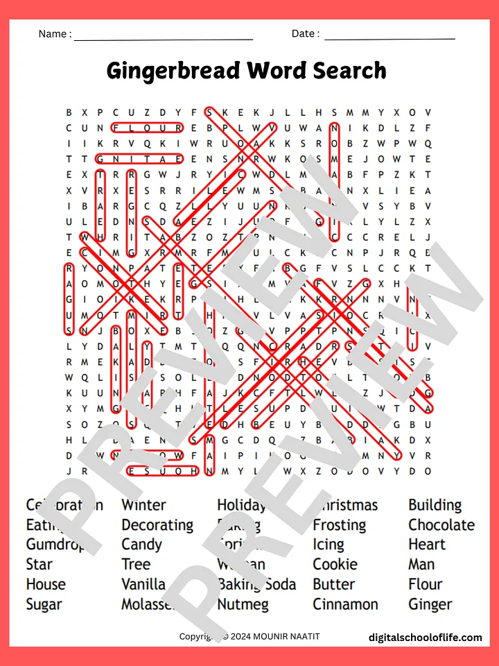 Gingerbread Word Scramble Puzzle – Festive Holiday Fun for Kids ...