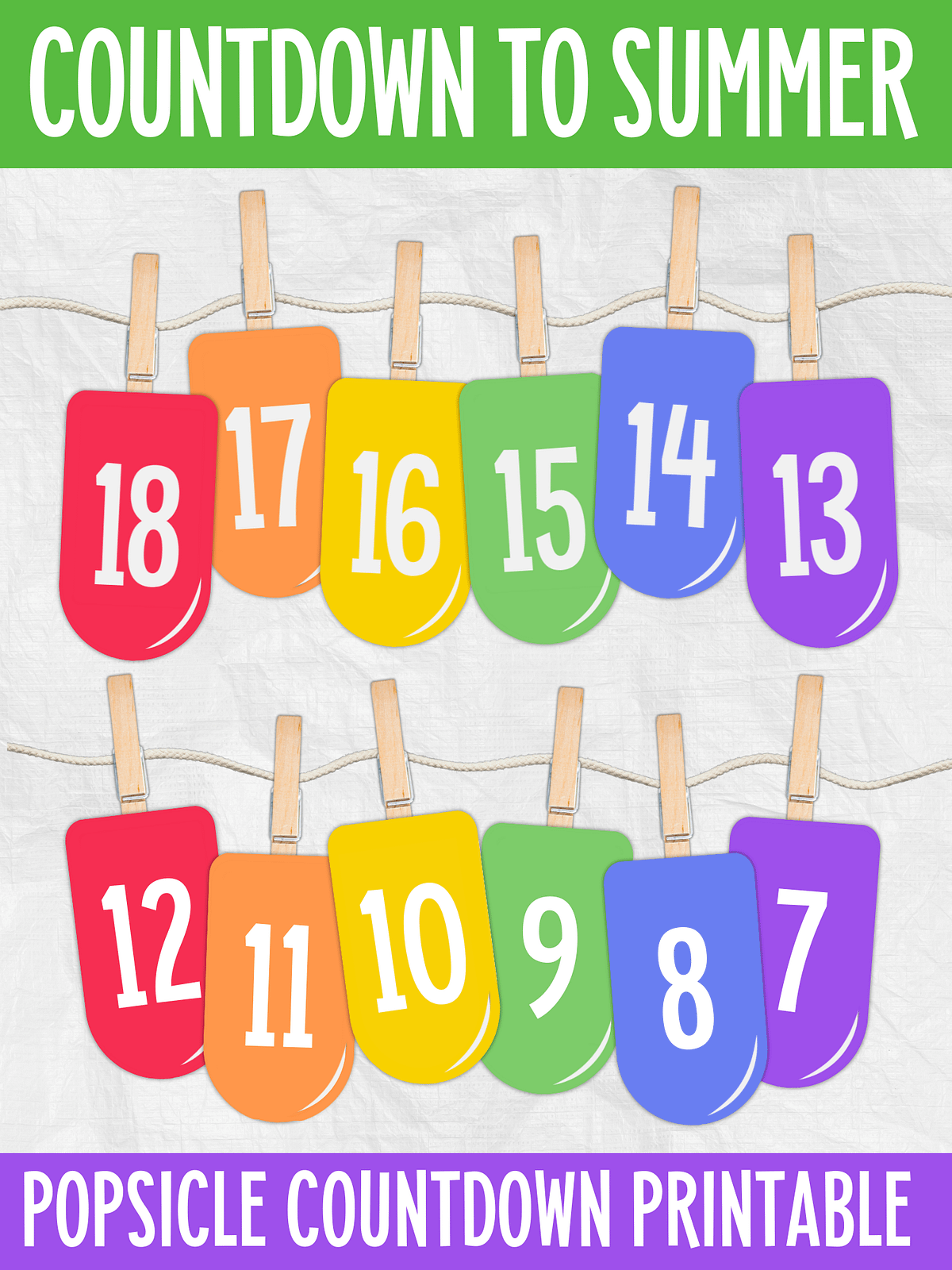 Countdown to Summer Vacation Printable | Bellamy Designs