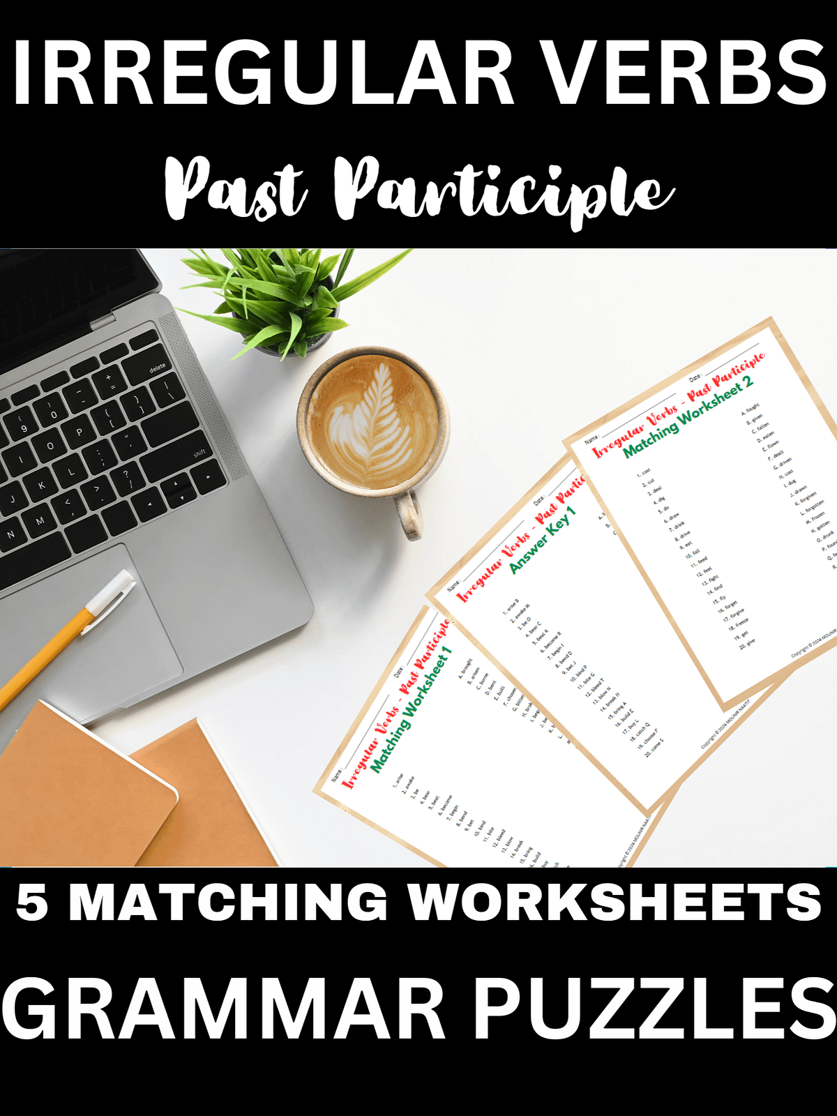 Master Irregular Verbs: 5 Matching Worksheets to Perfect Past ...
