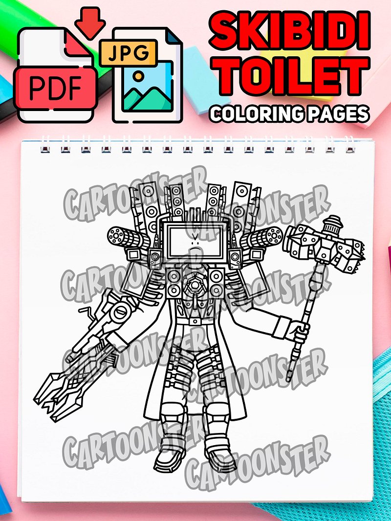 skibidi toilet coloring pages free