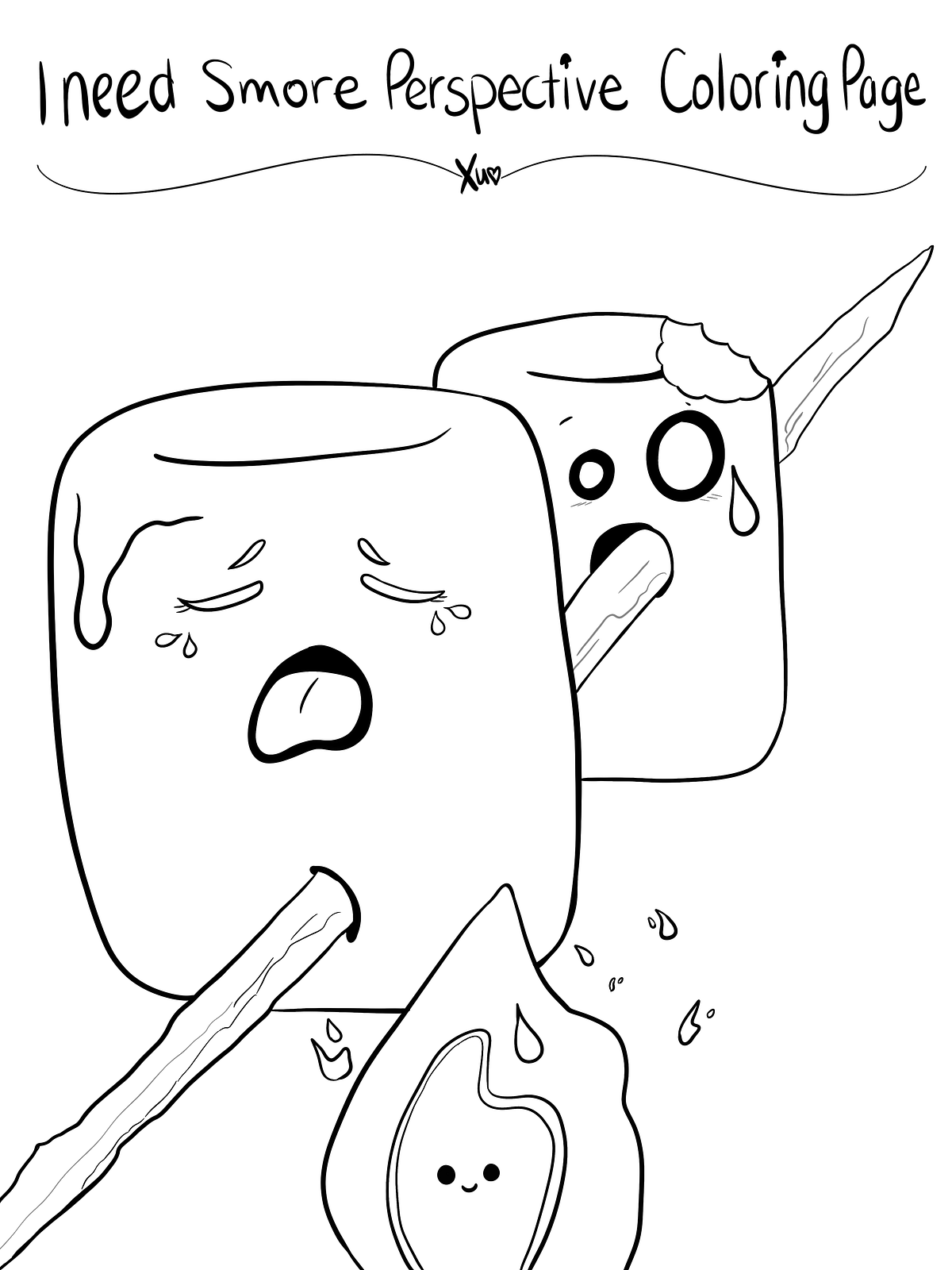 smore coloring sheet