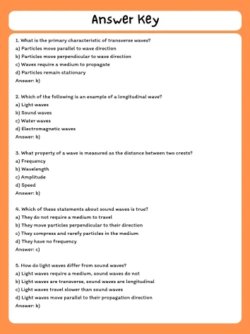 Understanding Transverse and Longitudinal Waves – Reading Comprehension ...