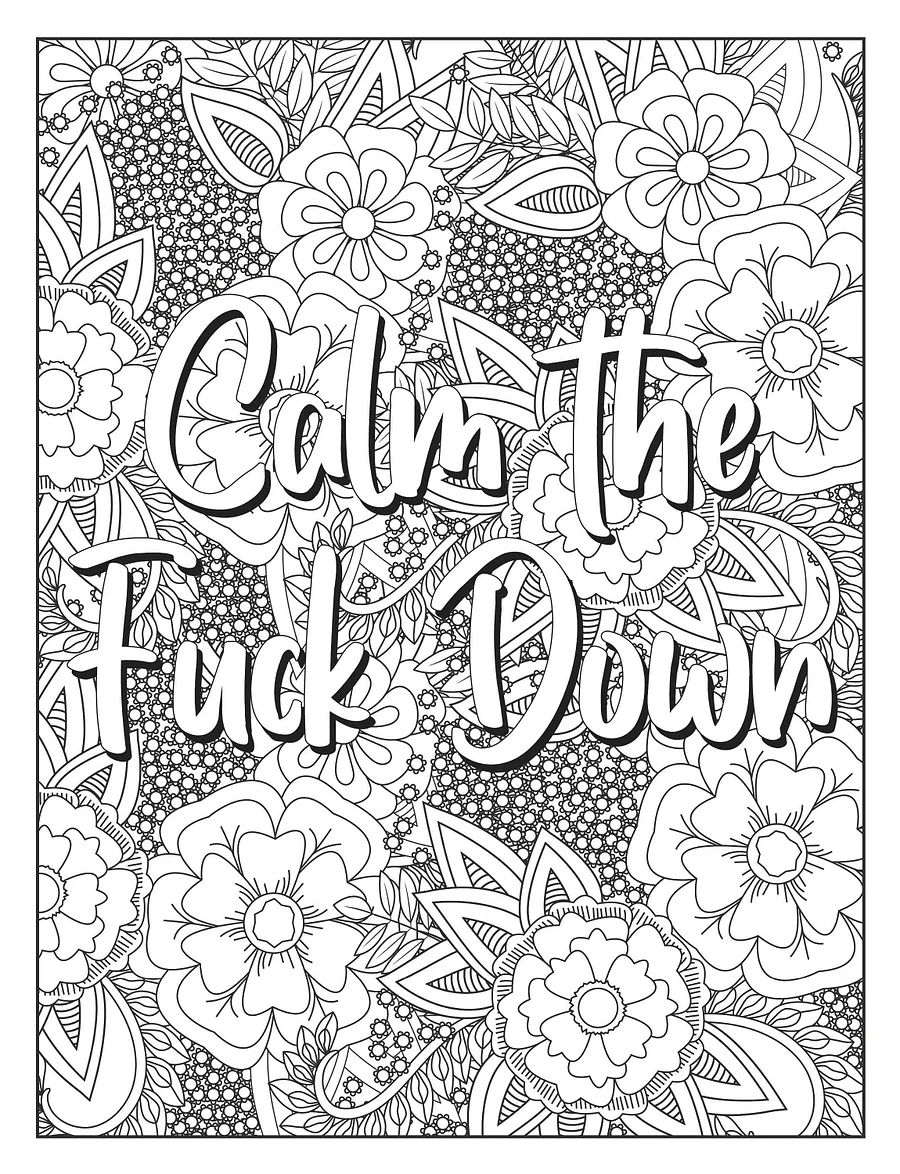 coloring pages swear words printable