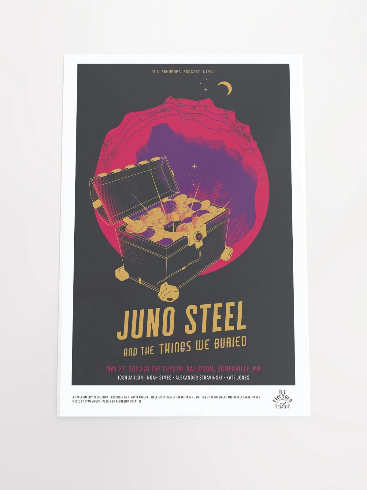 Juno Steel and the Things We Buried LIVE Show Poster | The Penumbra Podcast