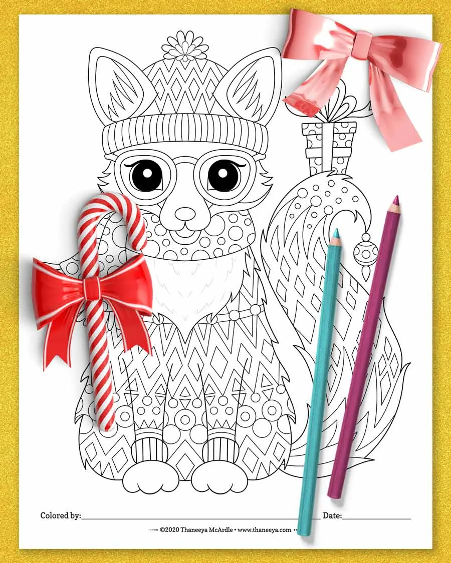 Christmas Animals Coloring Pages | Thaneeya