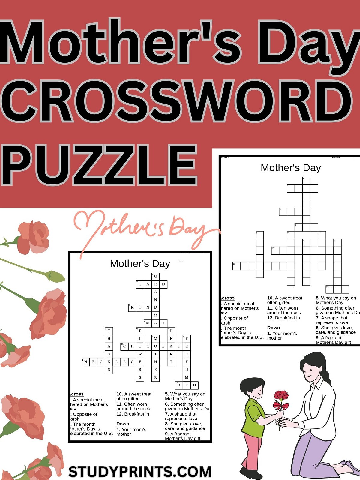 mother's day crossword puzzles | Study Prints