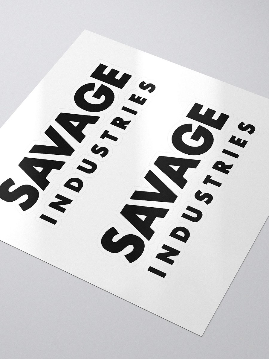 SAVAGE INDUSTRIES - BLACK LOGO (DIE-CUT STICKER) - Tested