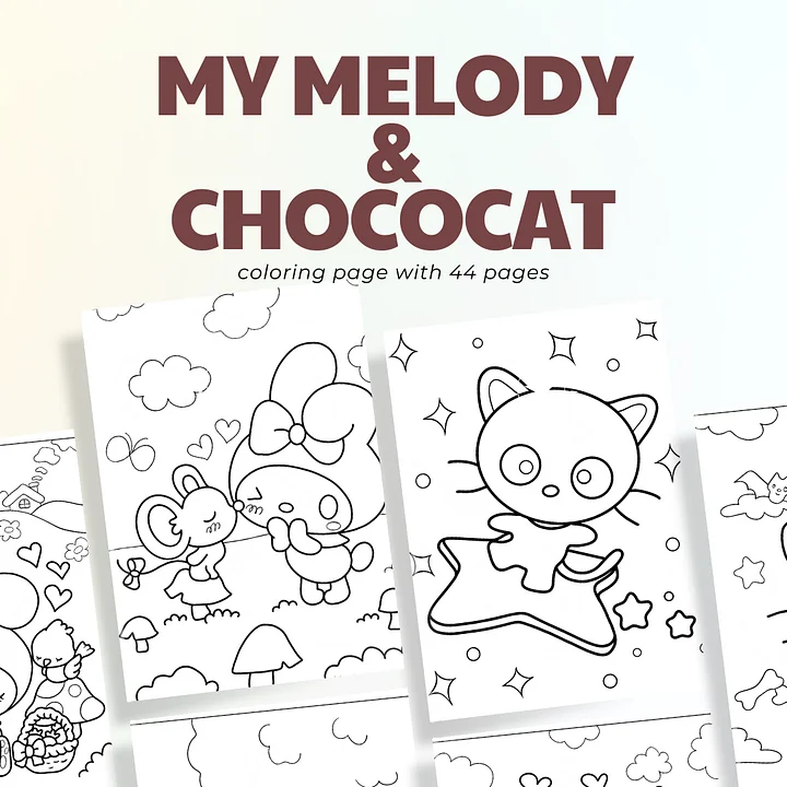 hello kitty chococat coloring pages