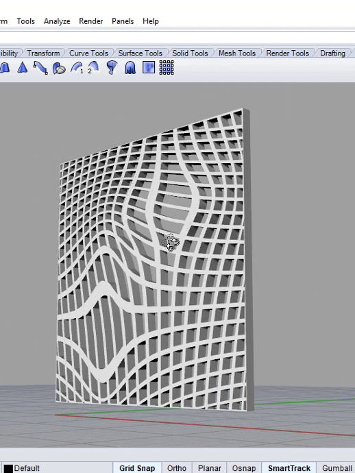 Grid Distortion Design Grasshopper Rhino Files Download | architutors