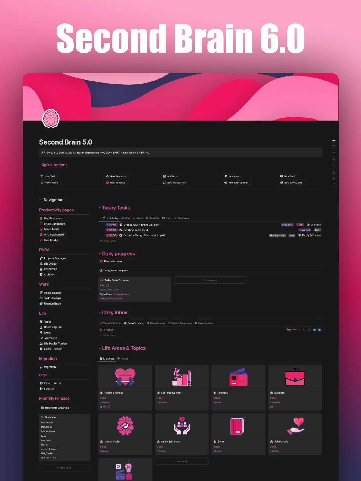 Second Brain 6.0 | OlsNotion