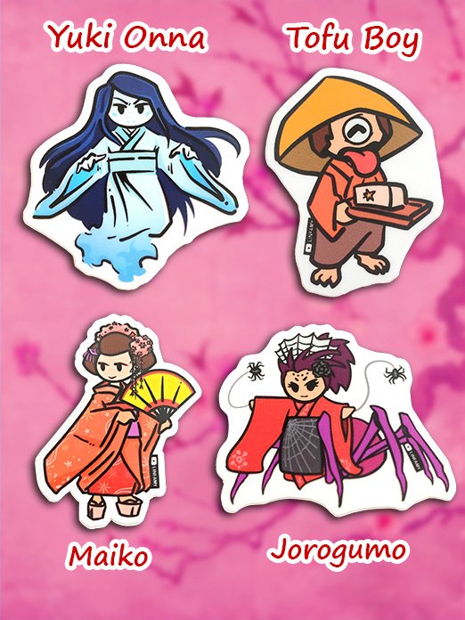 4-Pack Stickers | Linfamy Shop