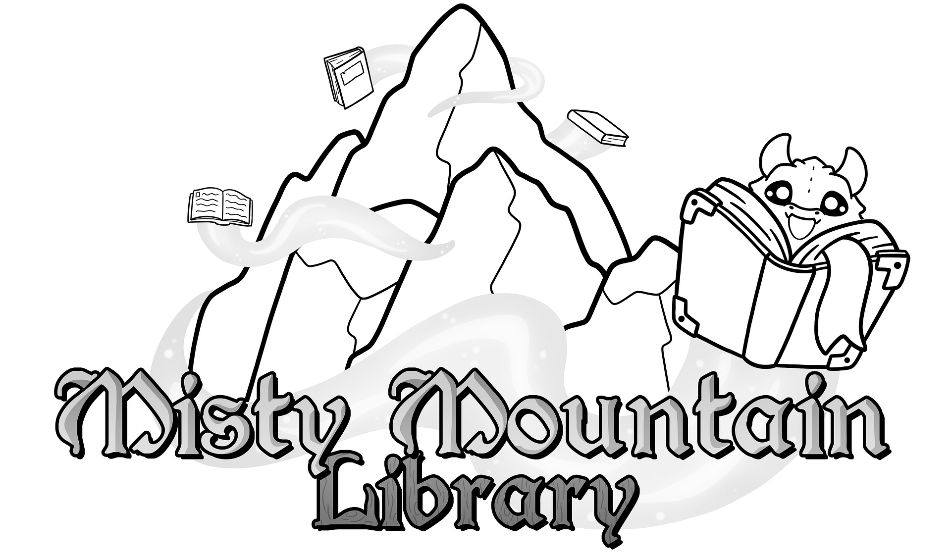 library coloring book for adults