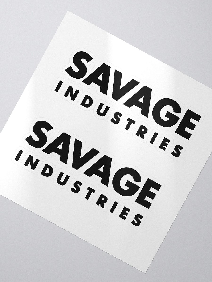 SAVAGE INDUSTRIES - BLACK LOGO (DIE-CUT STICKER) - Tested