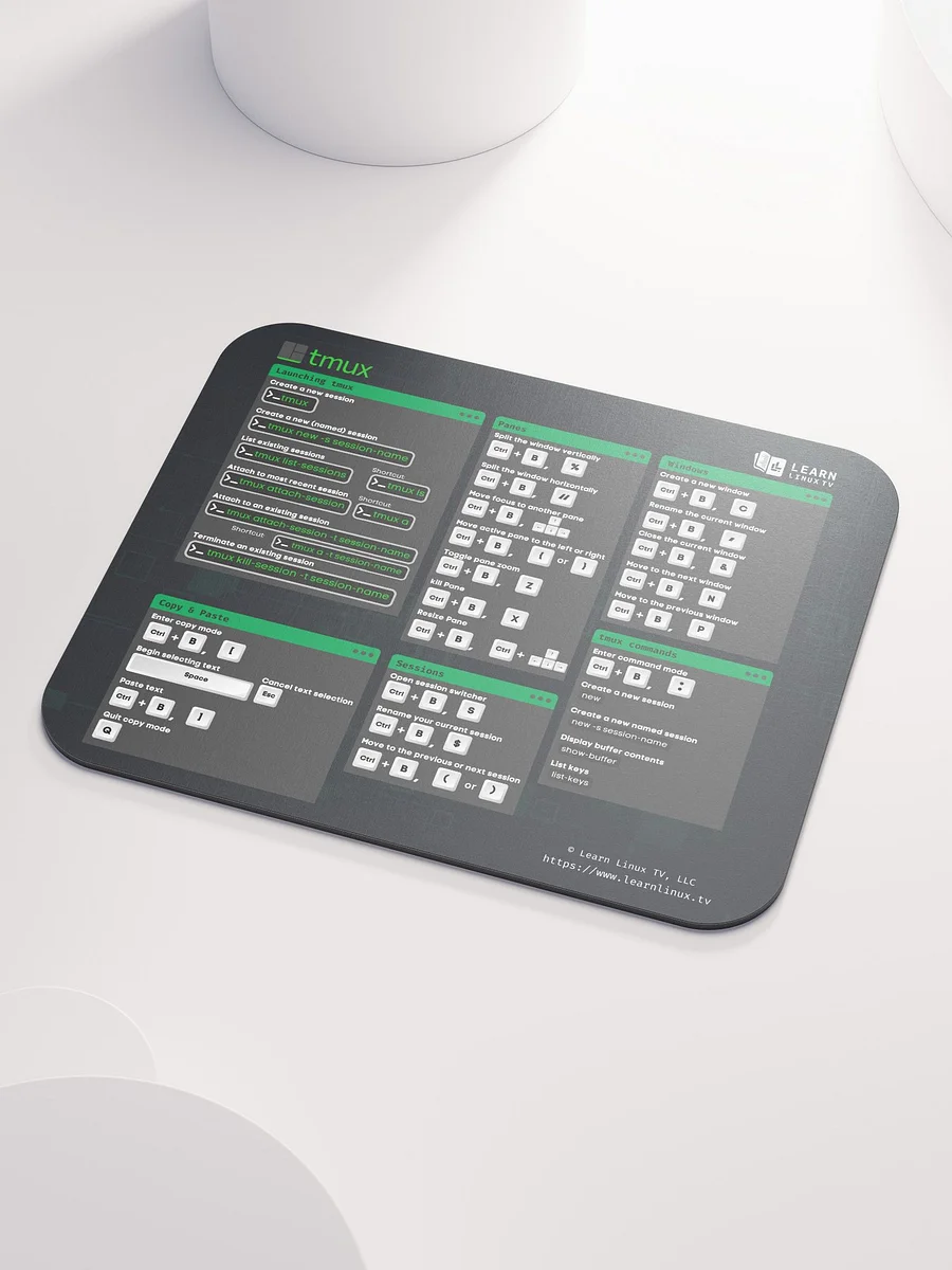 tmux Mouse Pad with Cheat Sheet | Learn Linux TV tmux Mouse Pad with Cheat Sheet | Learn Linux TV